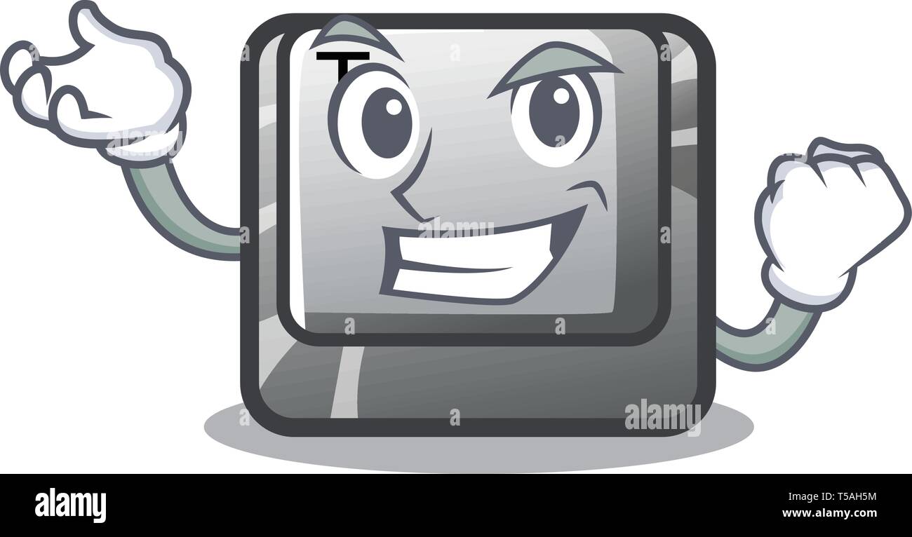 Successful T button installed on character computer Stock Vector Image ...