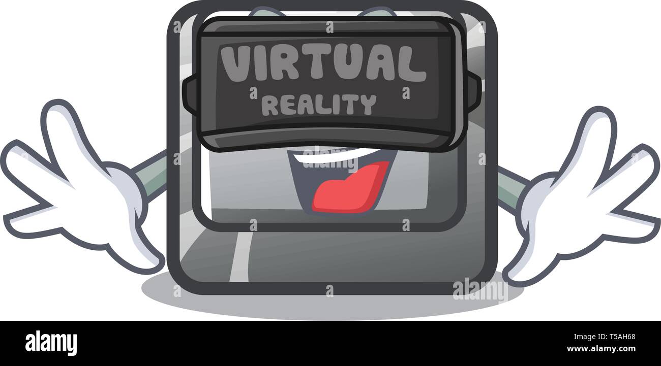 Virtual reality button T in the keyboard cartoon Stock Vector Image ...