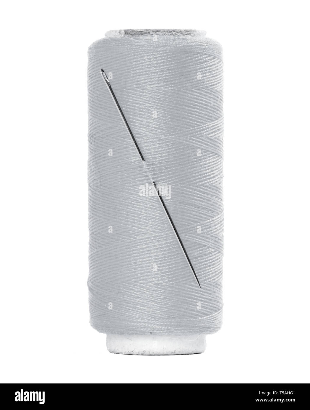 Sewing thread with needle isolated on a white background Stock Photo ...