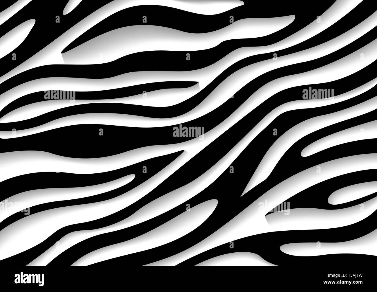 Zebra Pattern with 3D Effect Stock Vector Image & Art - Alamy