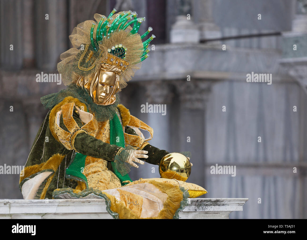 Fortune teller, street performer, Venice Carnival, Italy Stock Photo ...