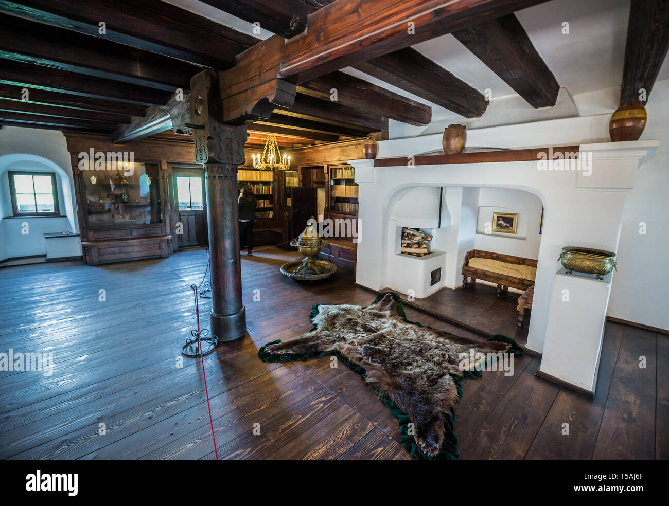 Library and music room in Bran Castle, Romania, so called "Dracula's ...