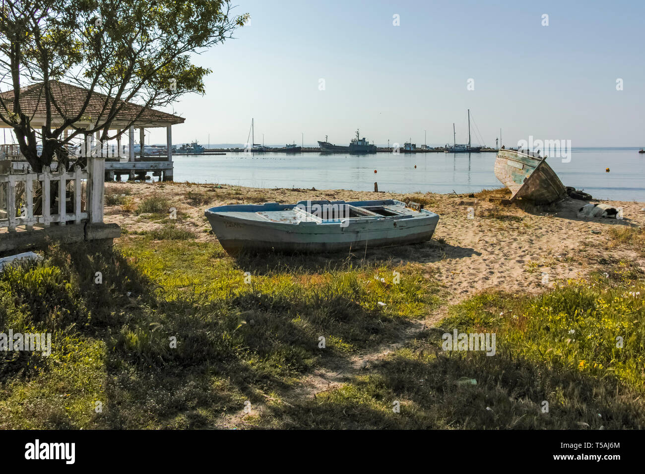 NEA MOUDANIA, GREECE - MARCH 31, 2019: Embankment of town of Nea ...