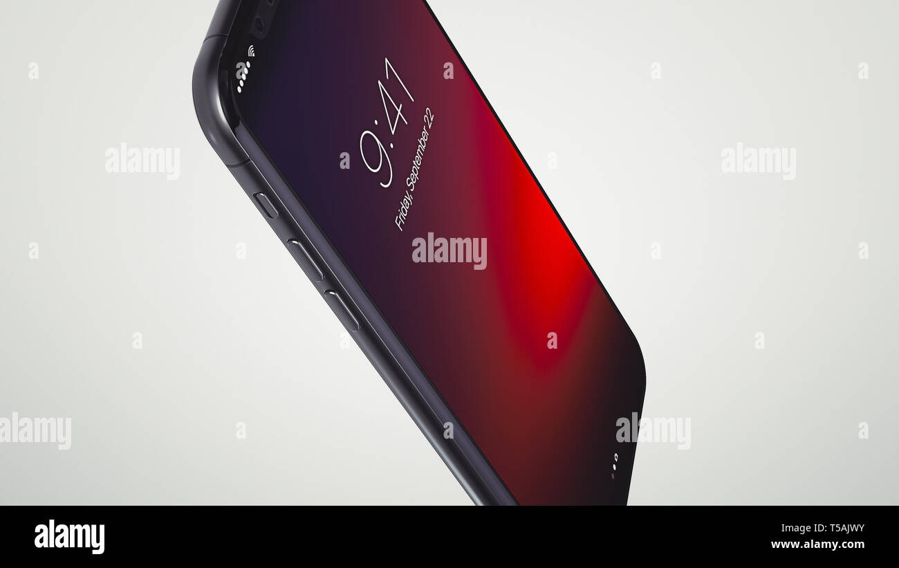New Smartphone X 3d Render Illustrations Stock Photo - Alamy