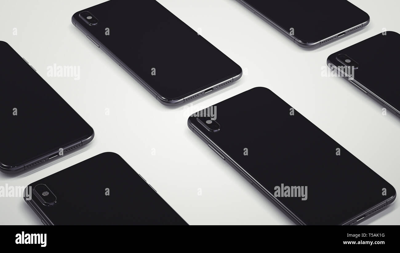 New Smartphone X 3d Render Illustrations Stock Photo - Alamy