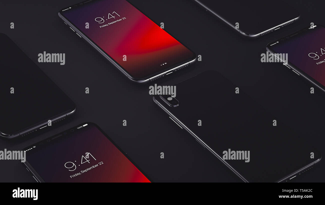 New Smartphone X 3d Render Illustrations Stock Photo - Alamy