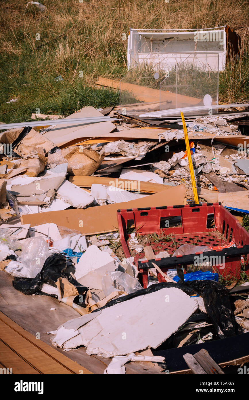 Plastic Waste & Fly Tipping Stock Photo - Alamy