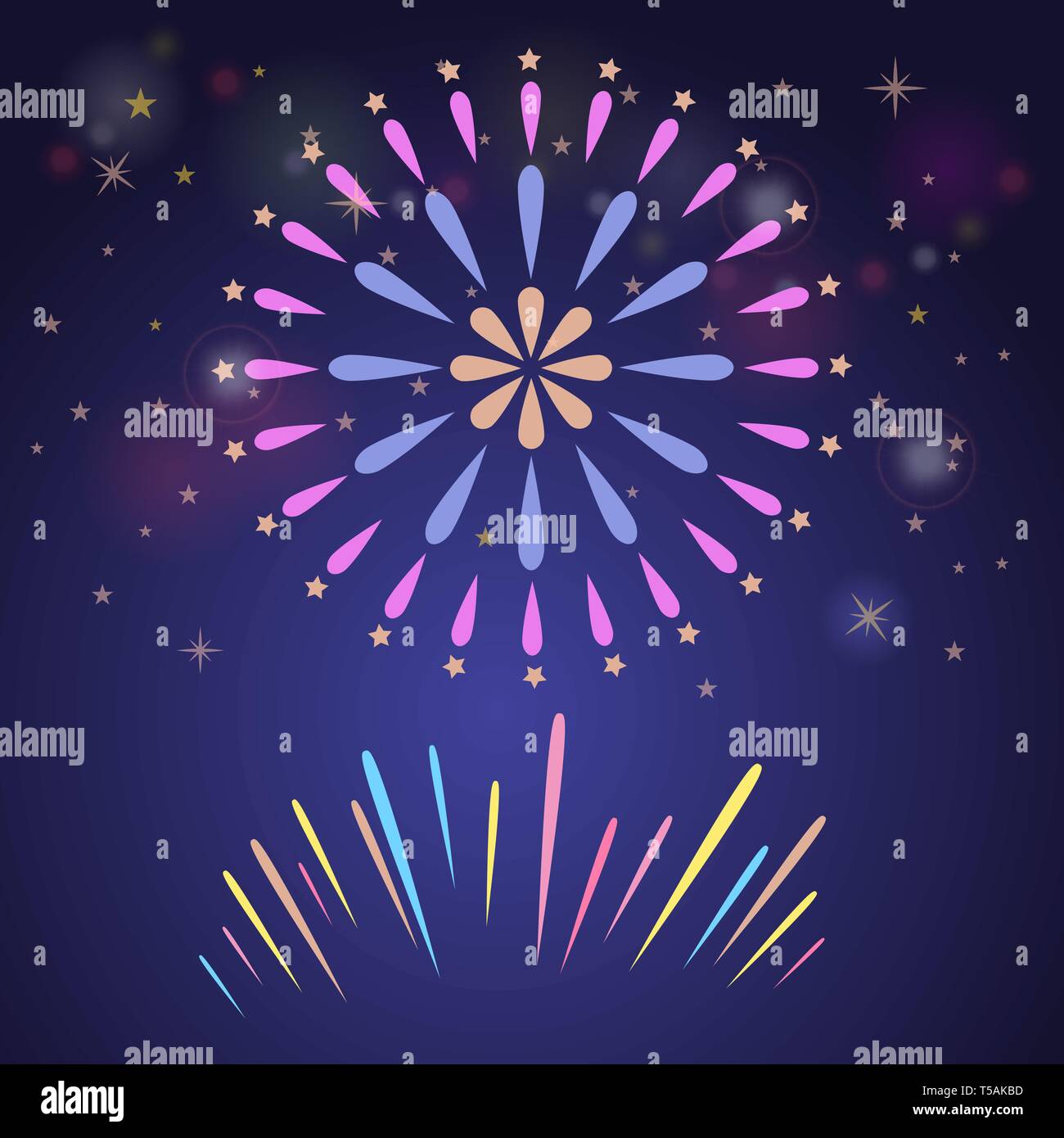 Colorful fireworks for celebration concept design. Firetracker for ...