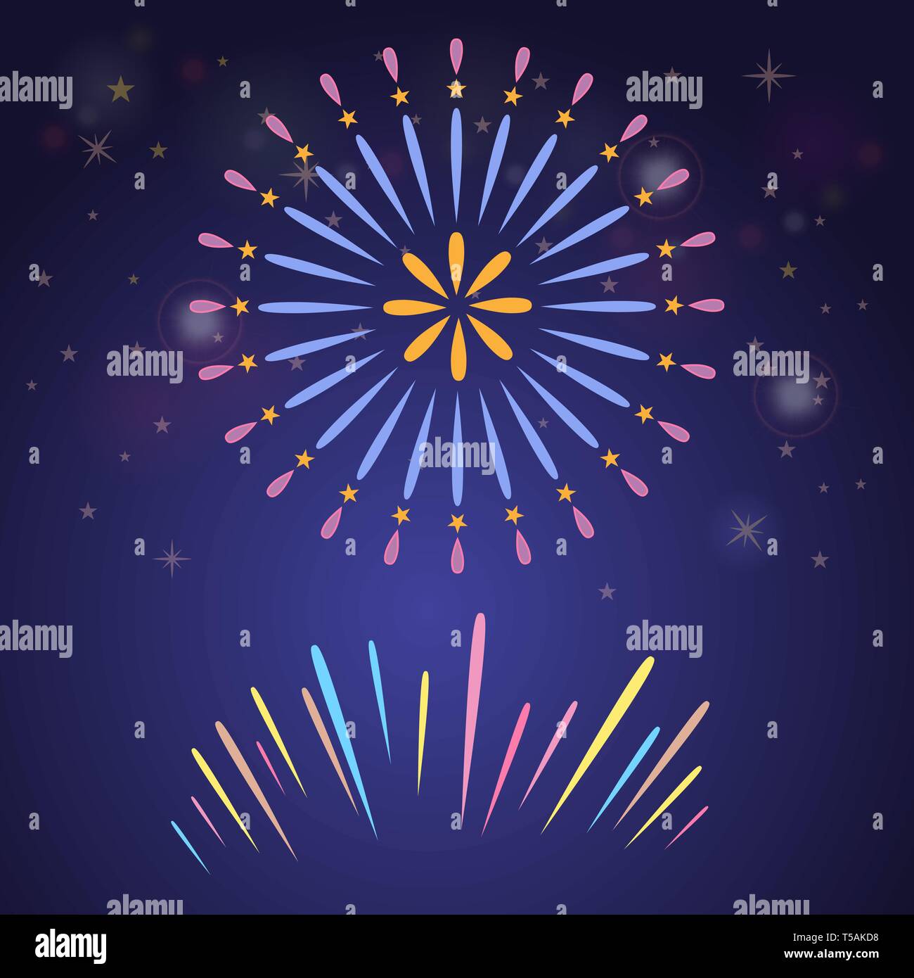 Colorful fireworks for celebration concept design. Firetracker for ...