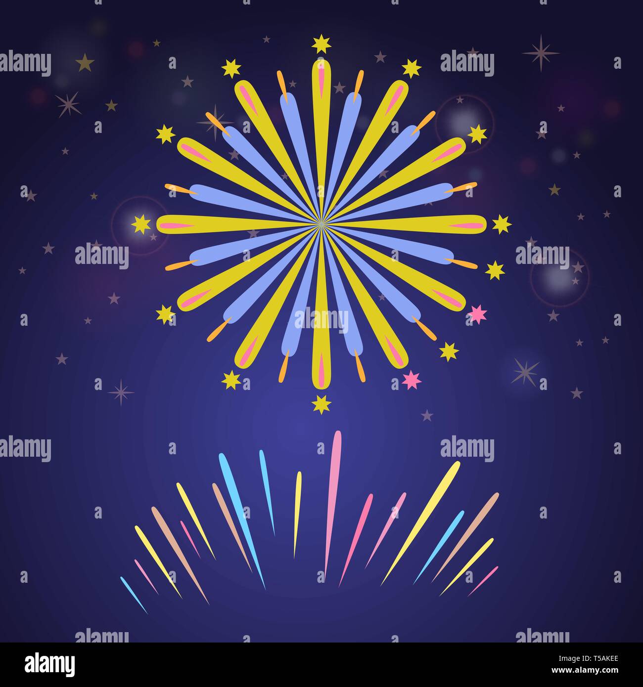 Colorful fireworks for celebration concept design. Firetracker for ...