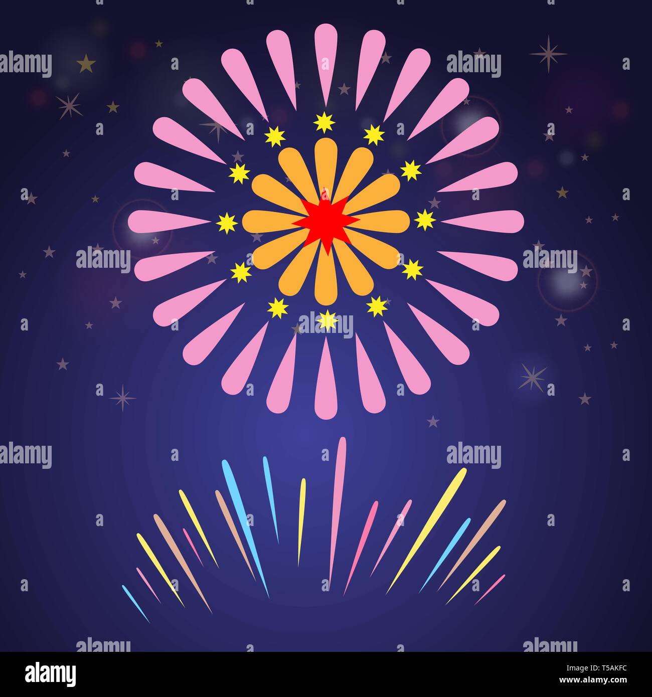 Colorful fireworks for celebration concept design. Firetracker for ...