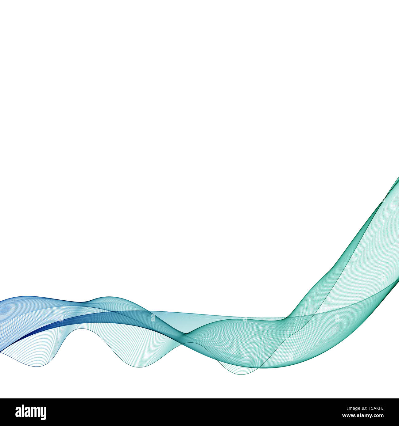 blue and green abstract wave. vector background Stock Photo - Alamy