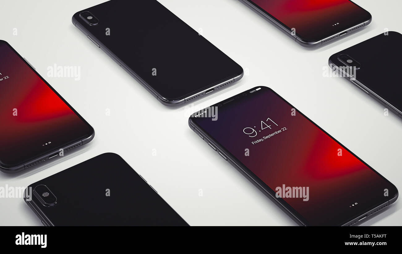 New Smartphone X 3d Render Illustrations Stock Photo - Alamy