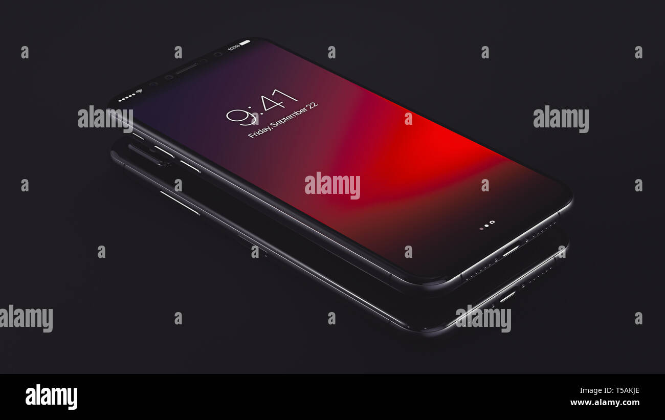 New Smartphone X 3d Render Illustrations Stock Photo - Alamy