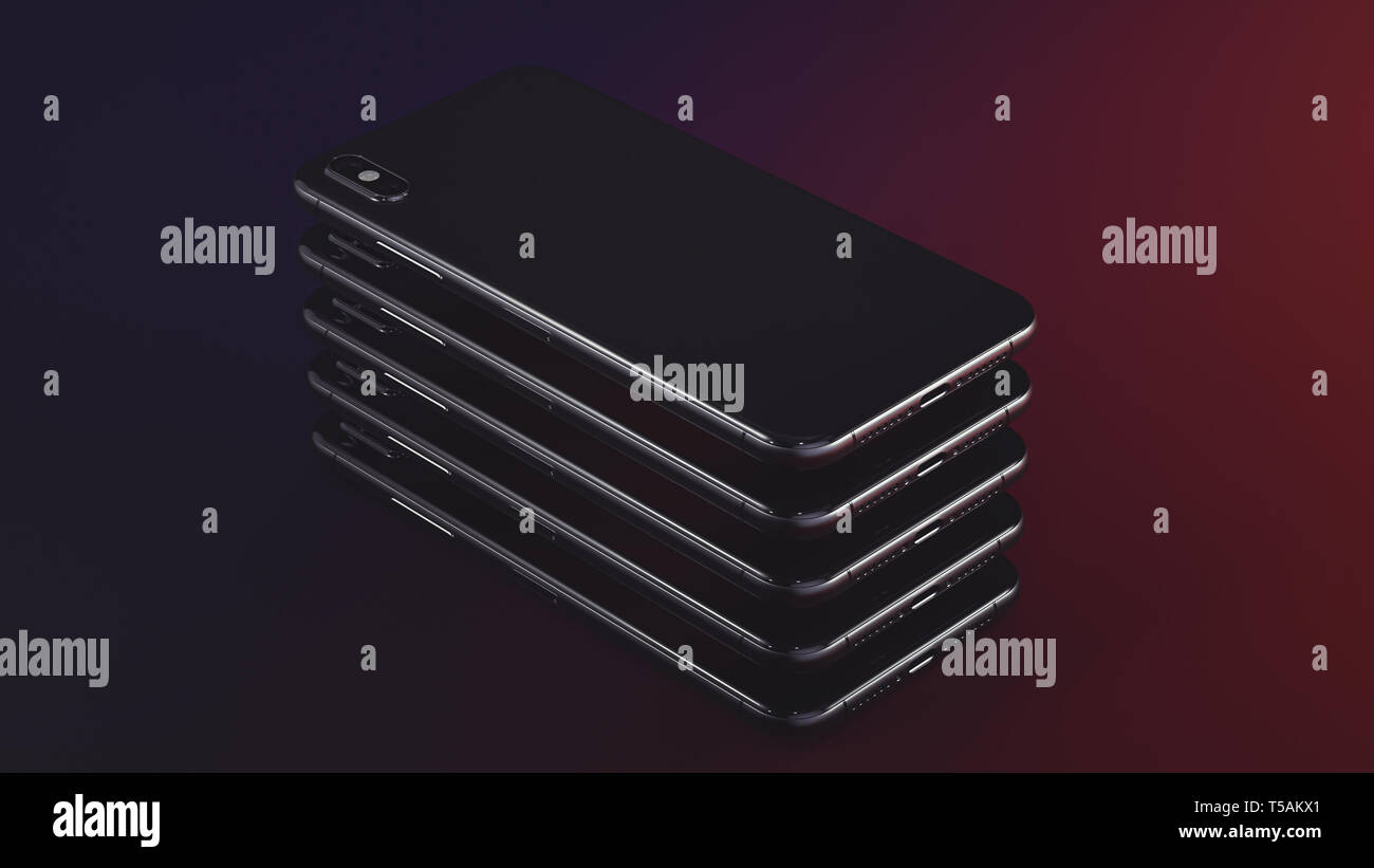 New Smartphone X 3d Render Illustrations Stock Photo - Alamy