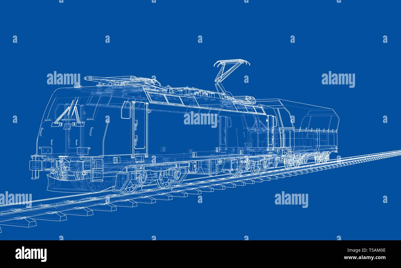 Modern train concept. Vector Stock Vector Image & Art - Alamy