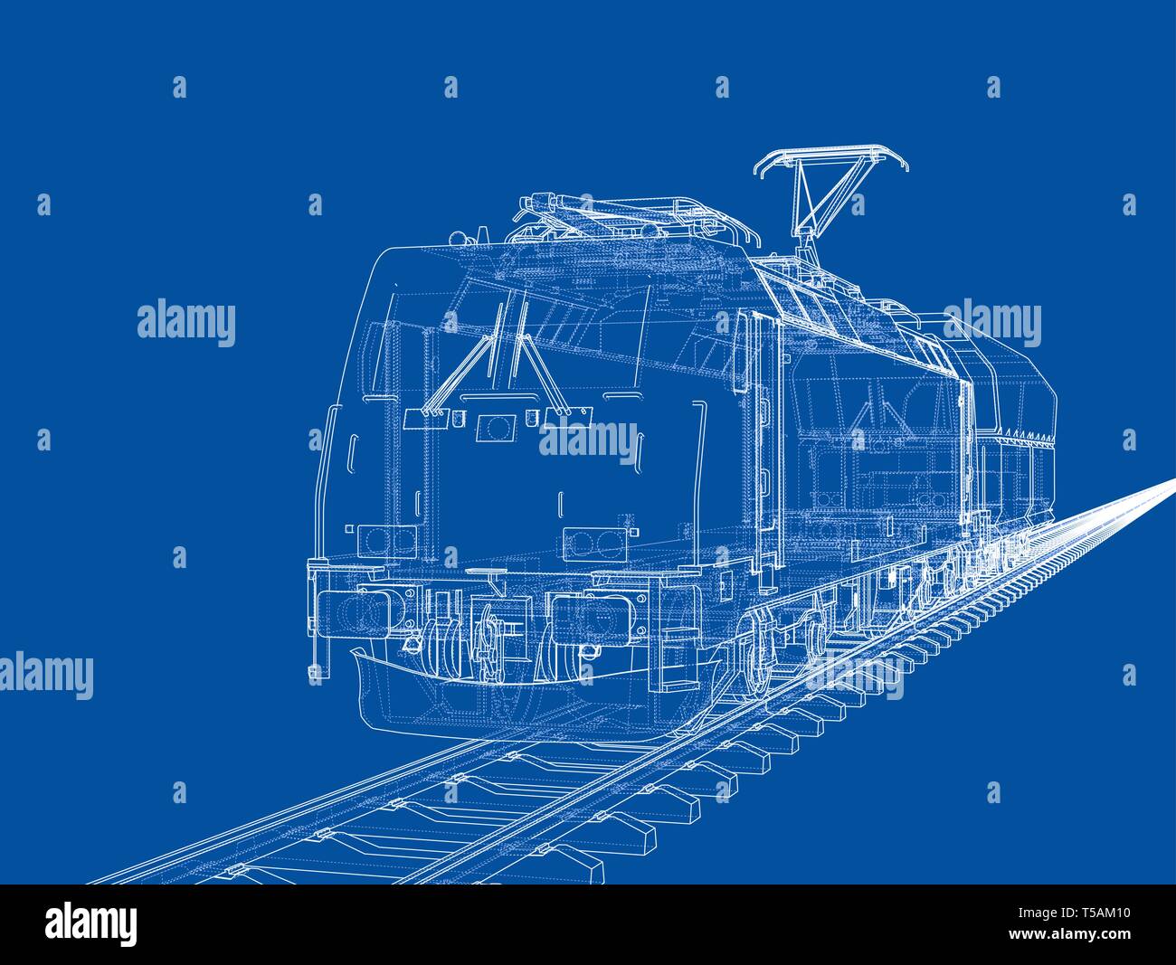 Modern train concept. Vector Stock Vector Image & Art - Alamy