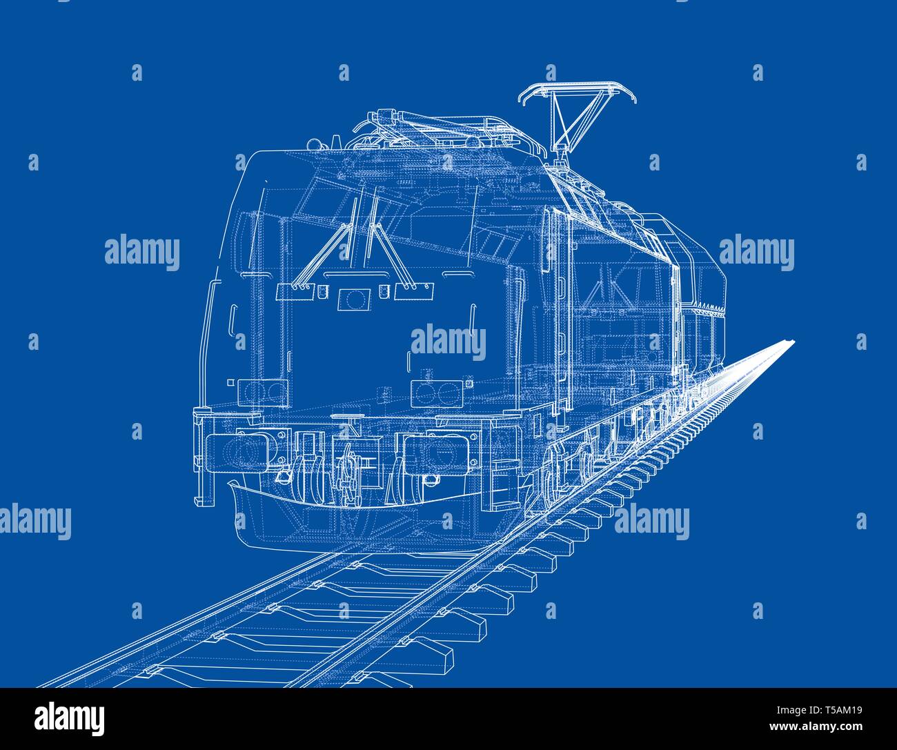 Modern train concept. Vector Stock Vector Image & Art - Alamy