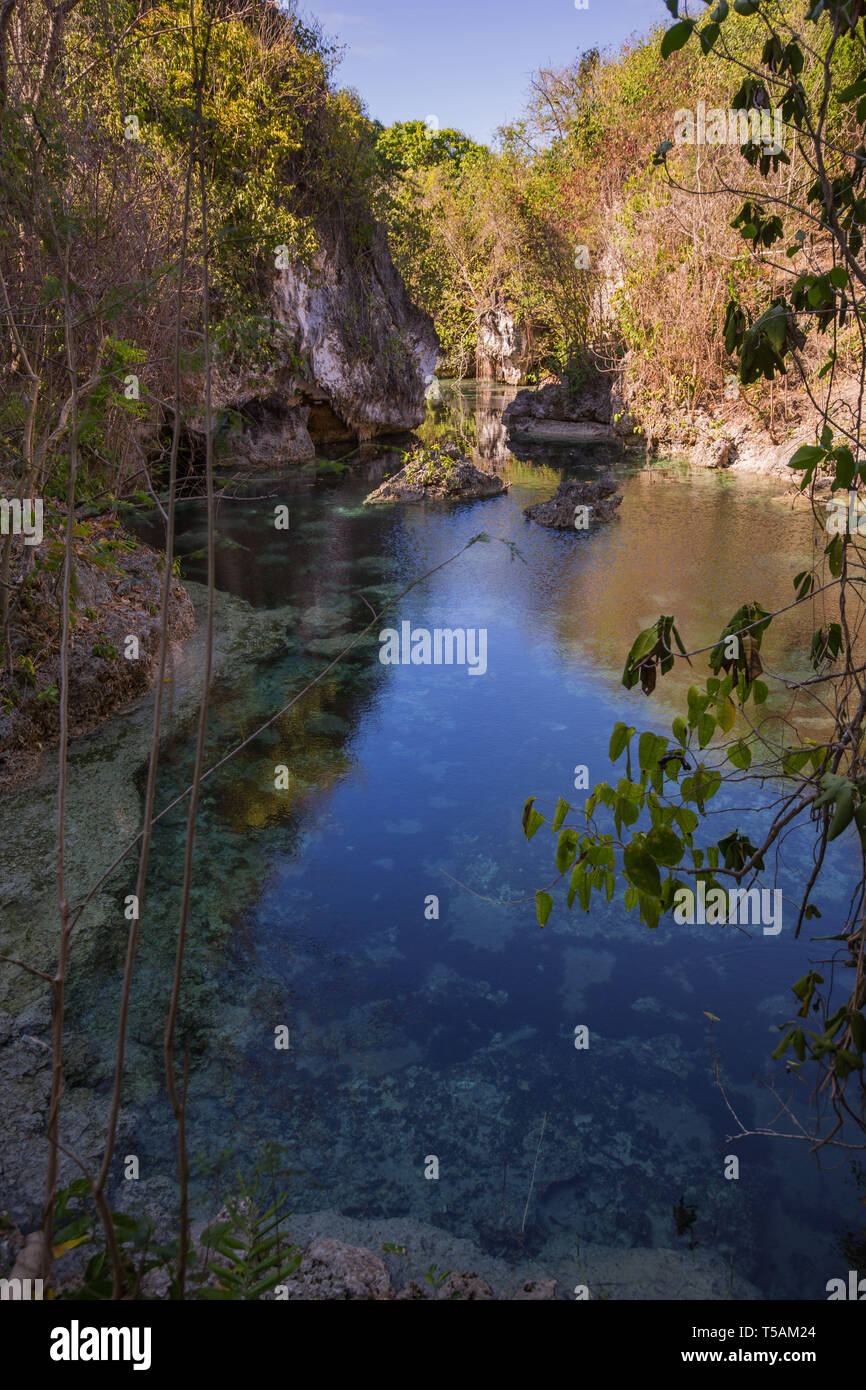 Lagoon sightseeing destination kinatarkan Island with crystal clear ...