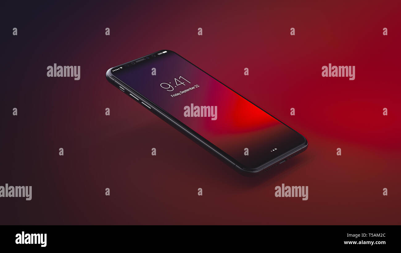 New Smartphone X 3d Render Illustrations Stock Photo - Alamy