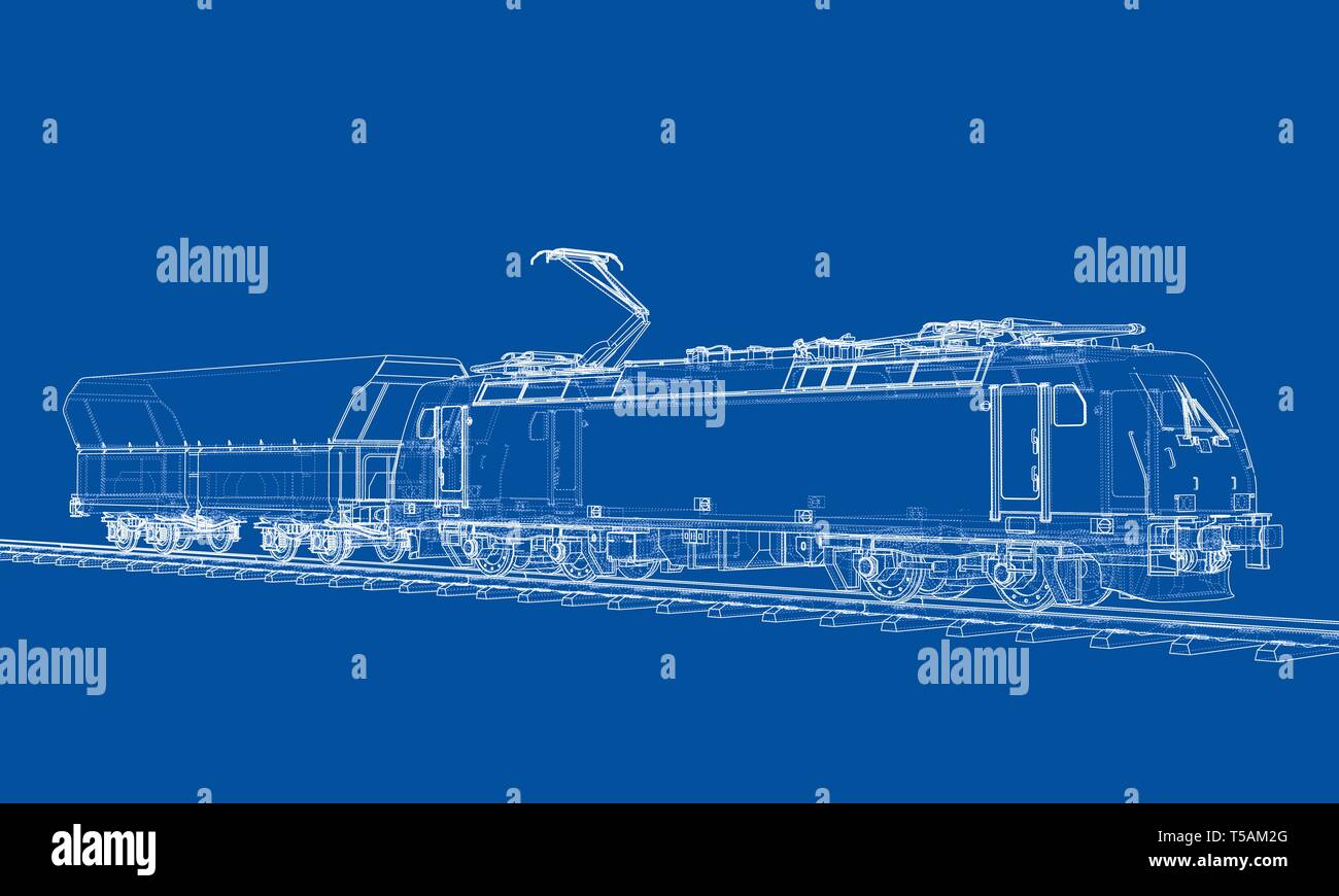 Modern train concept. Vector Stock Vector Image & Art - Alamy