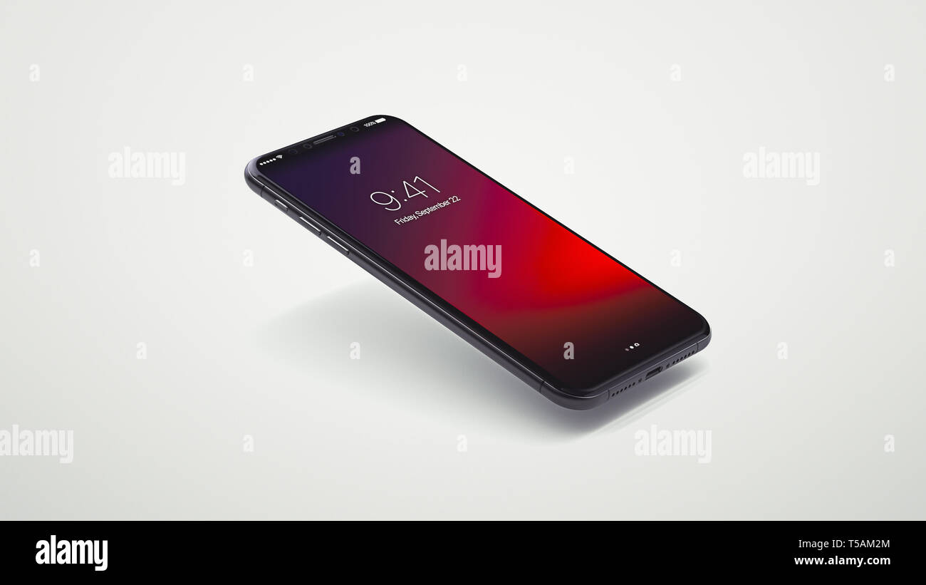 New Smartphone X 3d Render Illustrations Stock Photo - Alamy