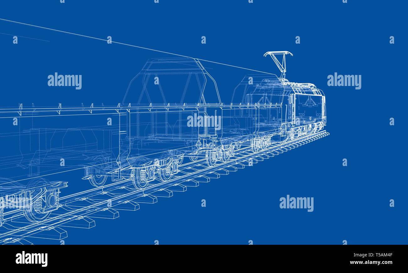 Modern train concept. Vector Stock Vector Image & Art - Alamy