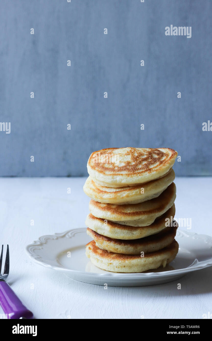 Stack delicious homemade pancakes hi-res stock photography and images ...