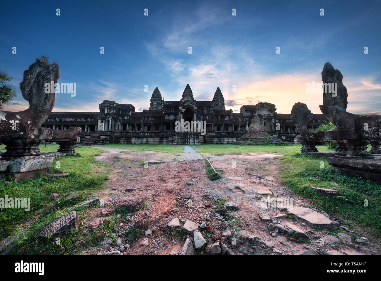 Behind Temple Sunset Stock Photo - Alamy