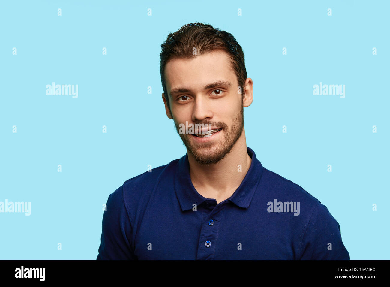 awesome good looking man looking at the camera. close up photo. people ...