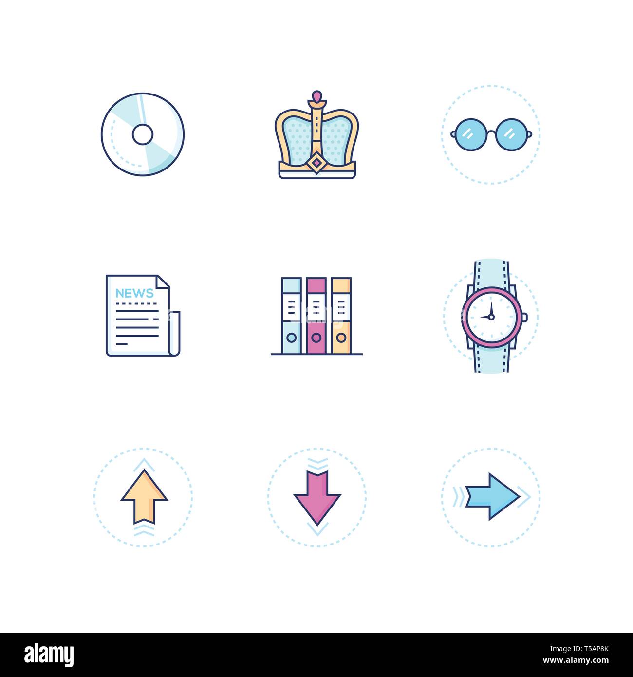 Business concepts - modern colorful line design style icons set Stock ...