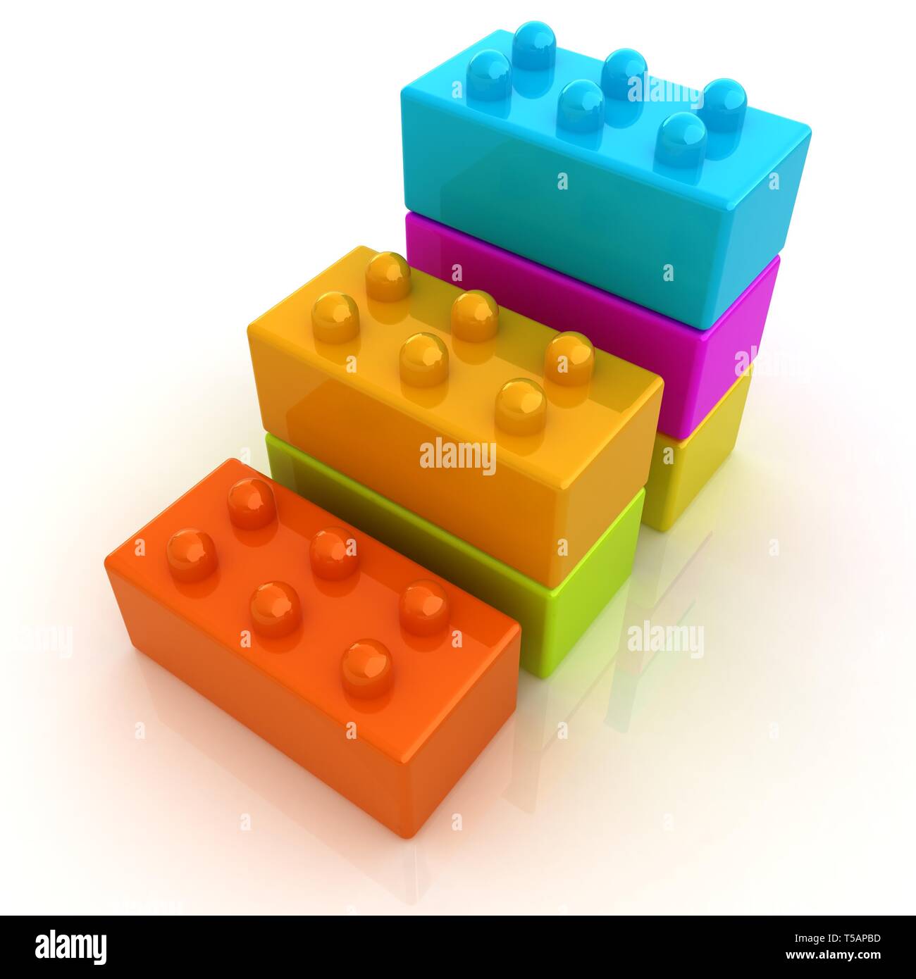 Building blocks efficiency concept on white Stock Photo - Alamy