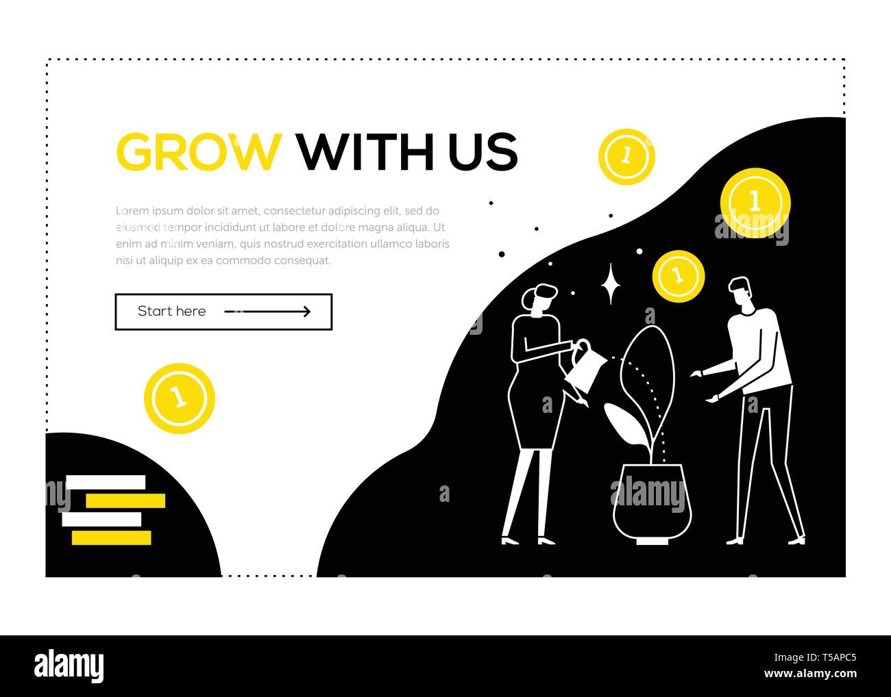 Us web header design Stock Vector Images - Alamy