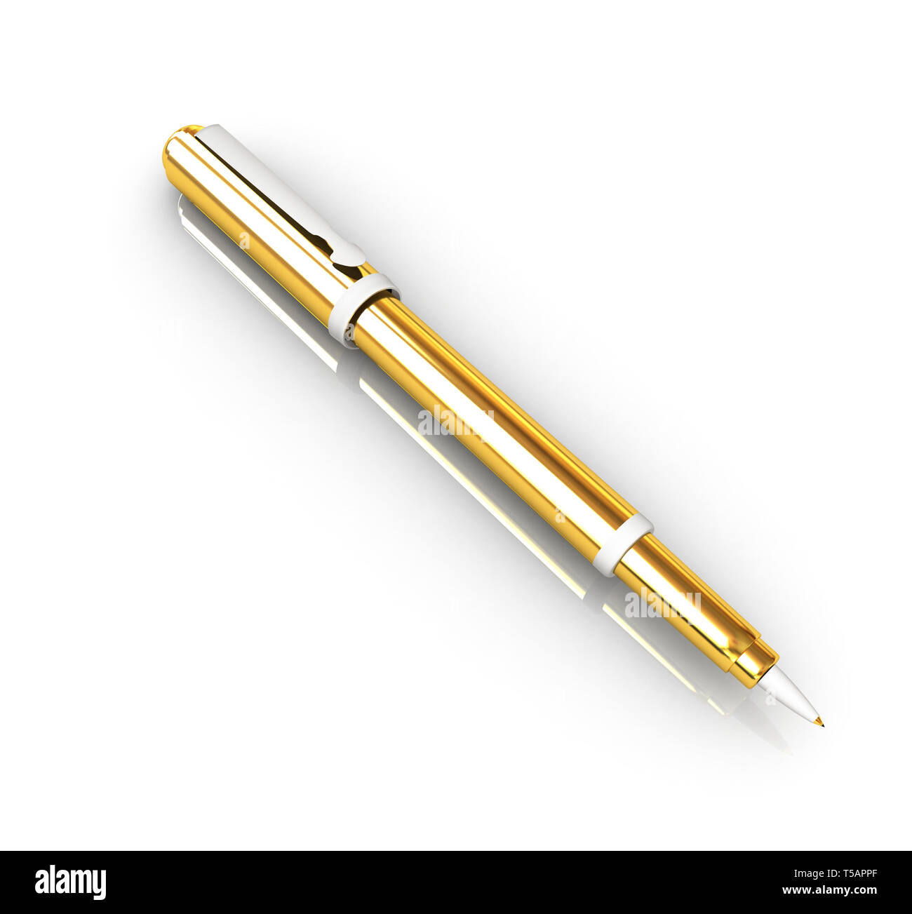 Gold corporate pen design Stock Photo - Alamy