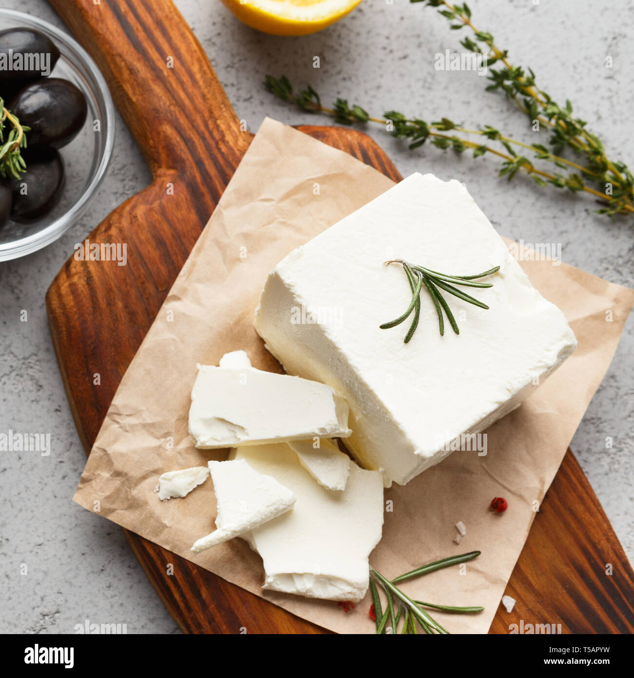 Greek cheese concept Stock Photo - Alamy