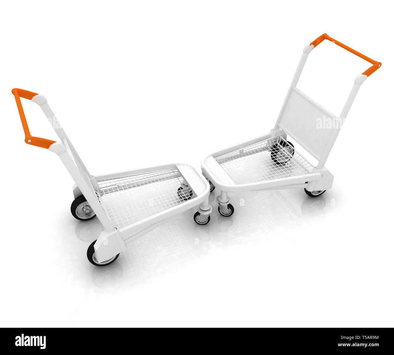 Trolleys for luggages at the airport Stock Photo - Alamy