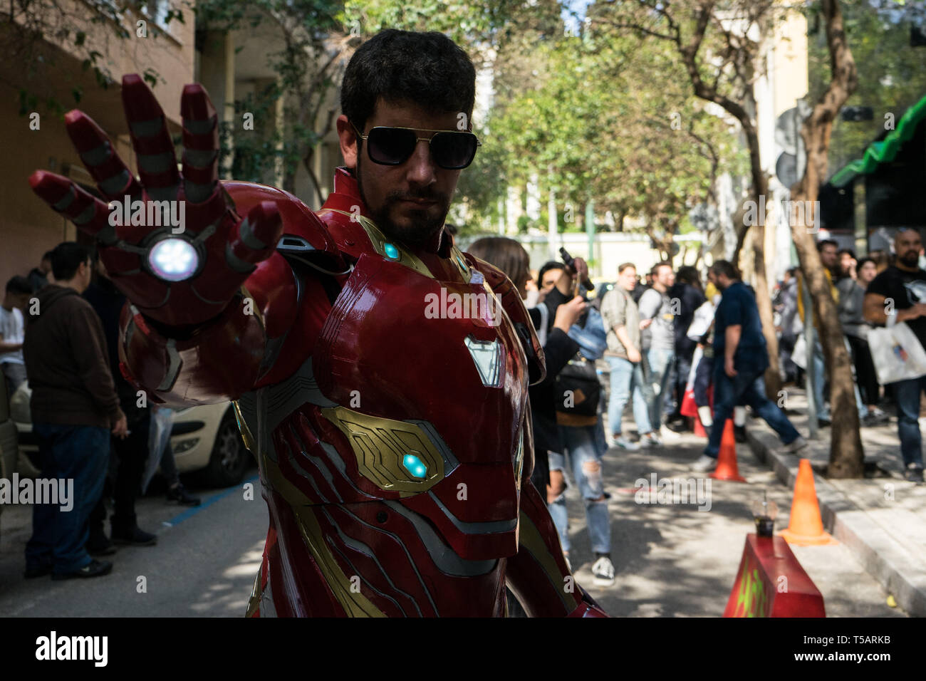 Athens, Greece. 21st Apr, 2019. A cosplayer seen dressed as their ...