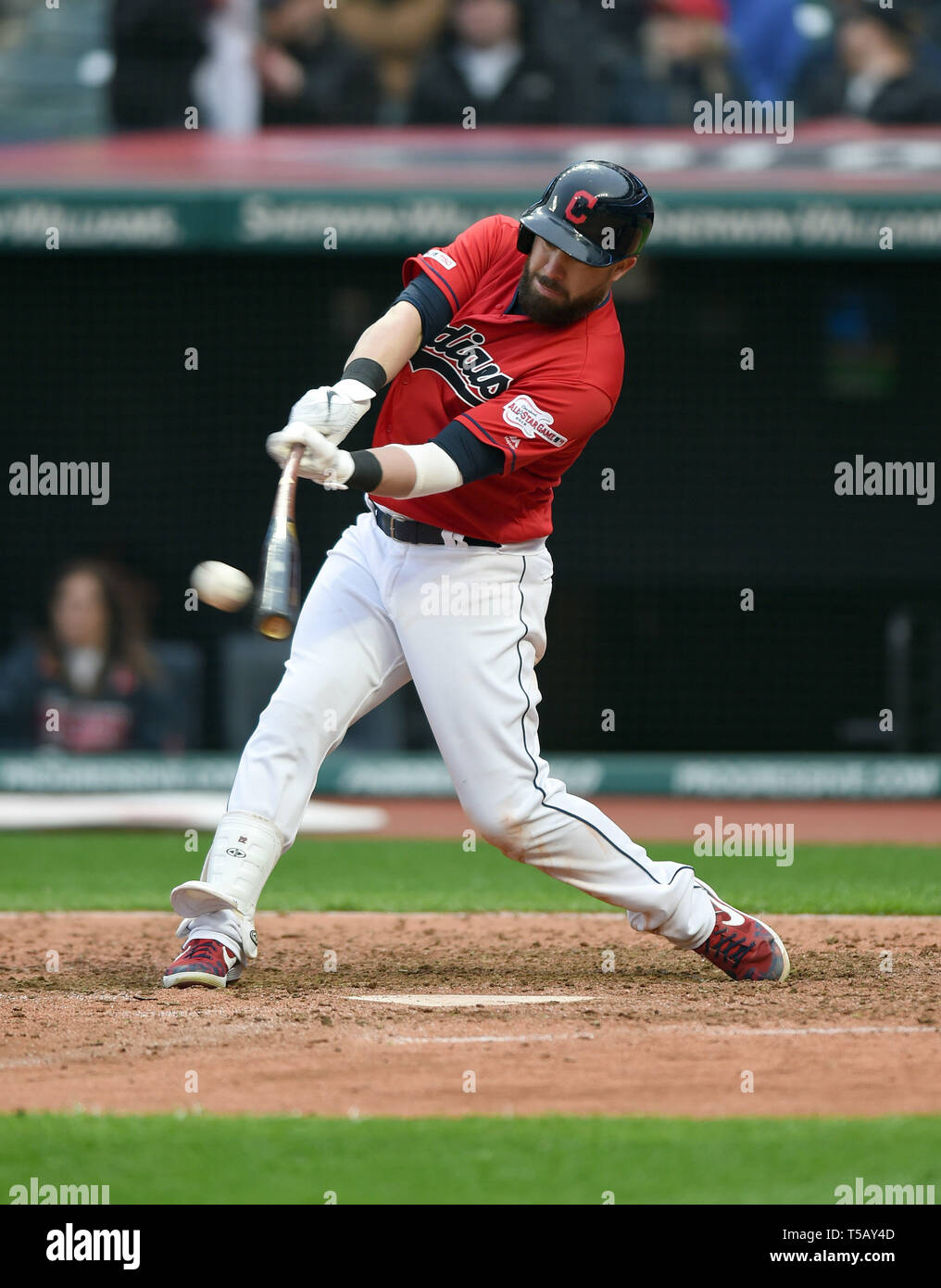 Cleveland, United States. 21st Apr, 2019. Cleveland Indians second ...
