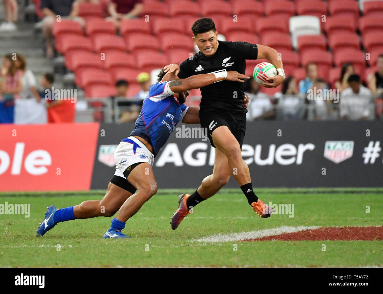 Singapore, Singapore. 14th Apr, 2019. New Zealand's Tone Ng Shiu is ...