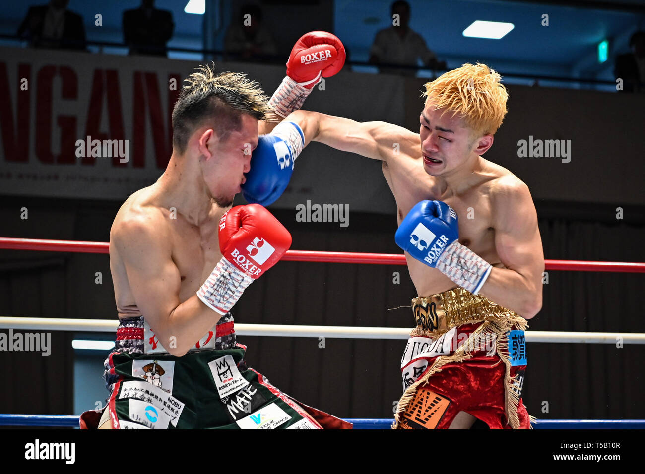 Tokyo, Japan. 18th Apr, 2019. (L-R) Yuta Saito, Hayato Kimura (JPN ...