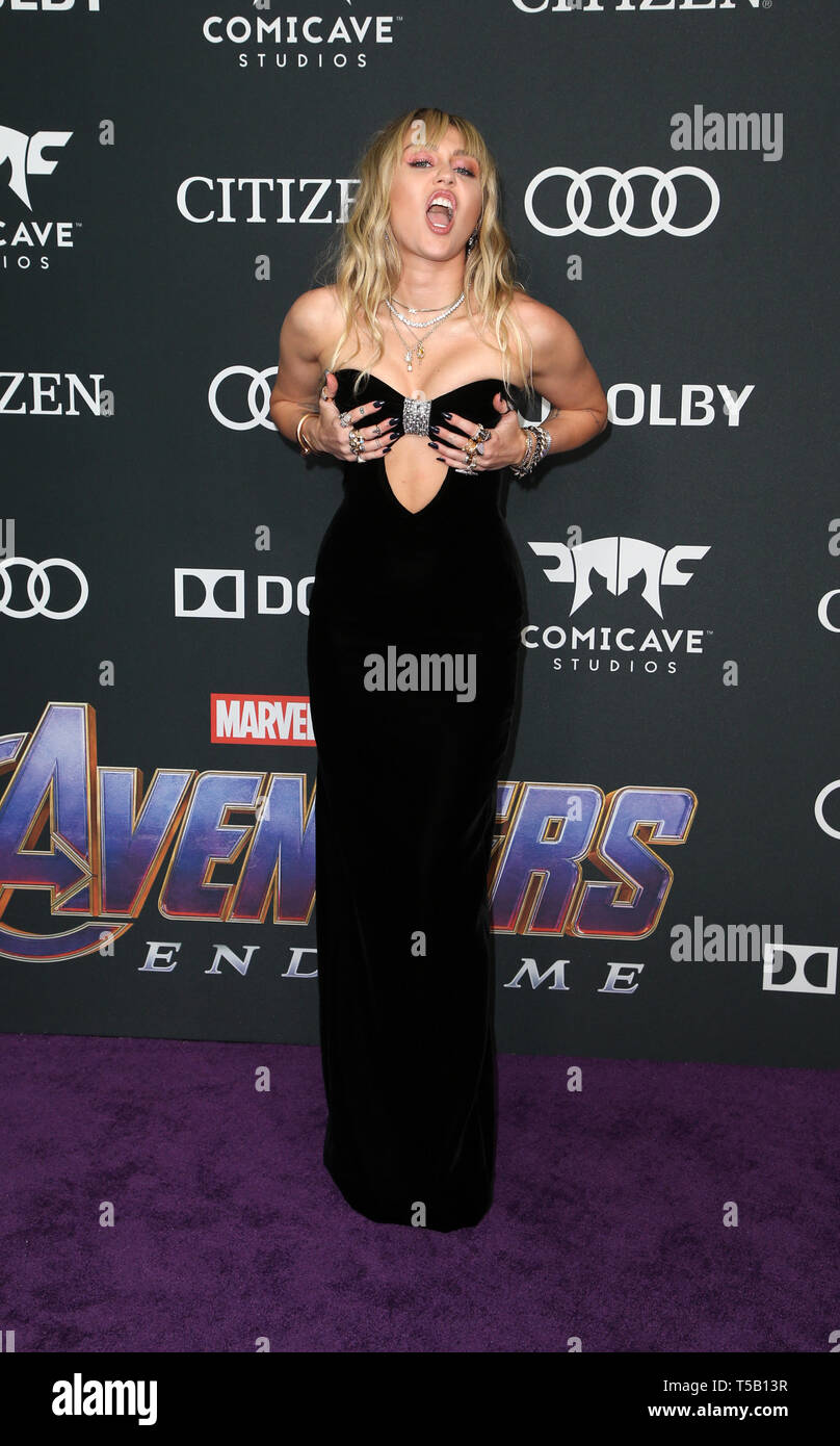 Los Angeles, Ca, USA. 22nd Apr, 2019. Miley Cyrus, at the world ...