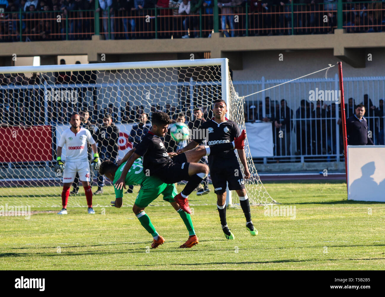 April 22, 2019 - The Rafah Club football team wins against the Al ...