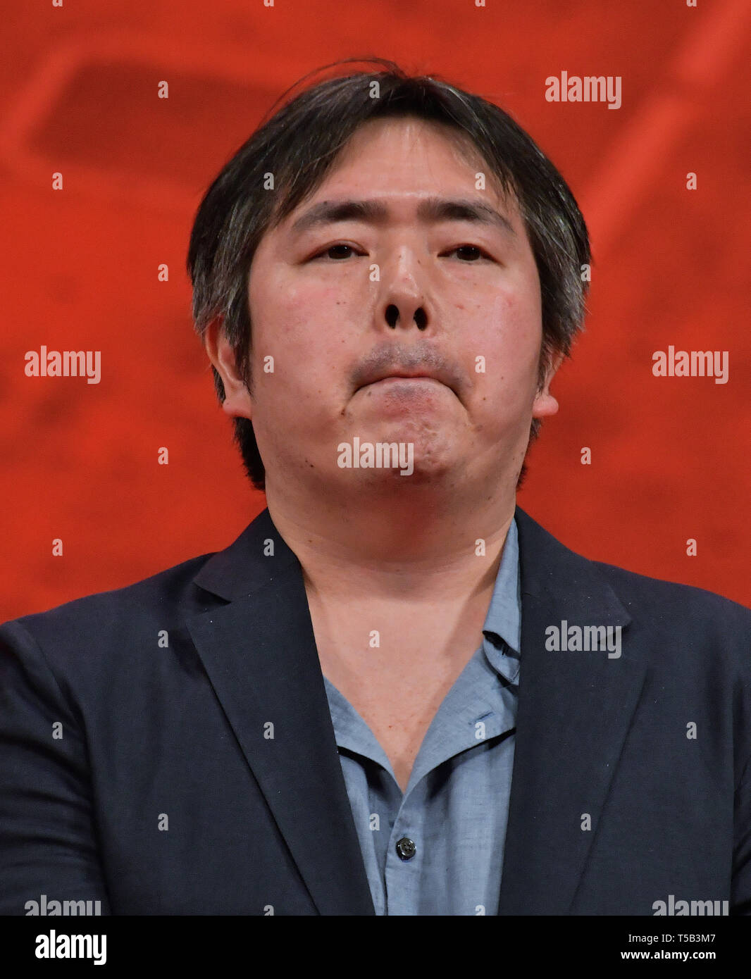 Harutoshi Fukui attends a premiere for "Aircraft Carrier Ibuki" at the ...