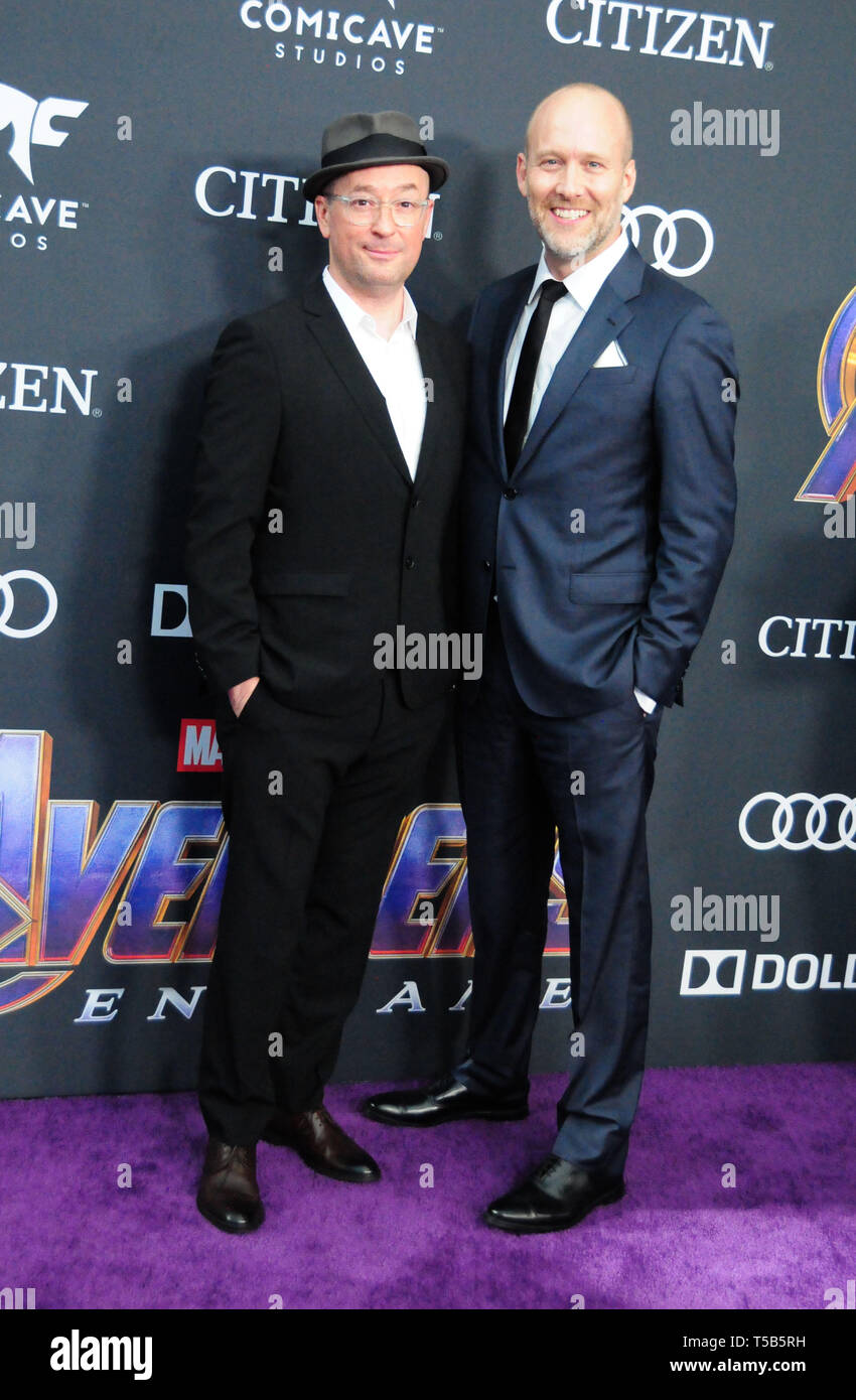 Los Angeles, California, USA. 22nd Apr, 2019. Screenwriters Christopher ...