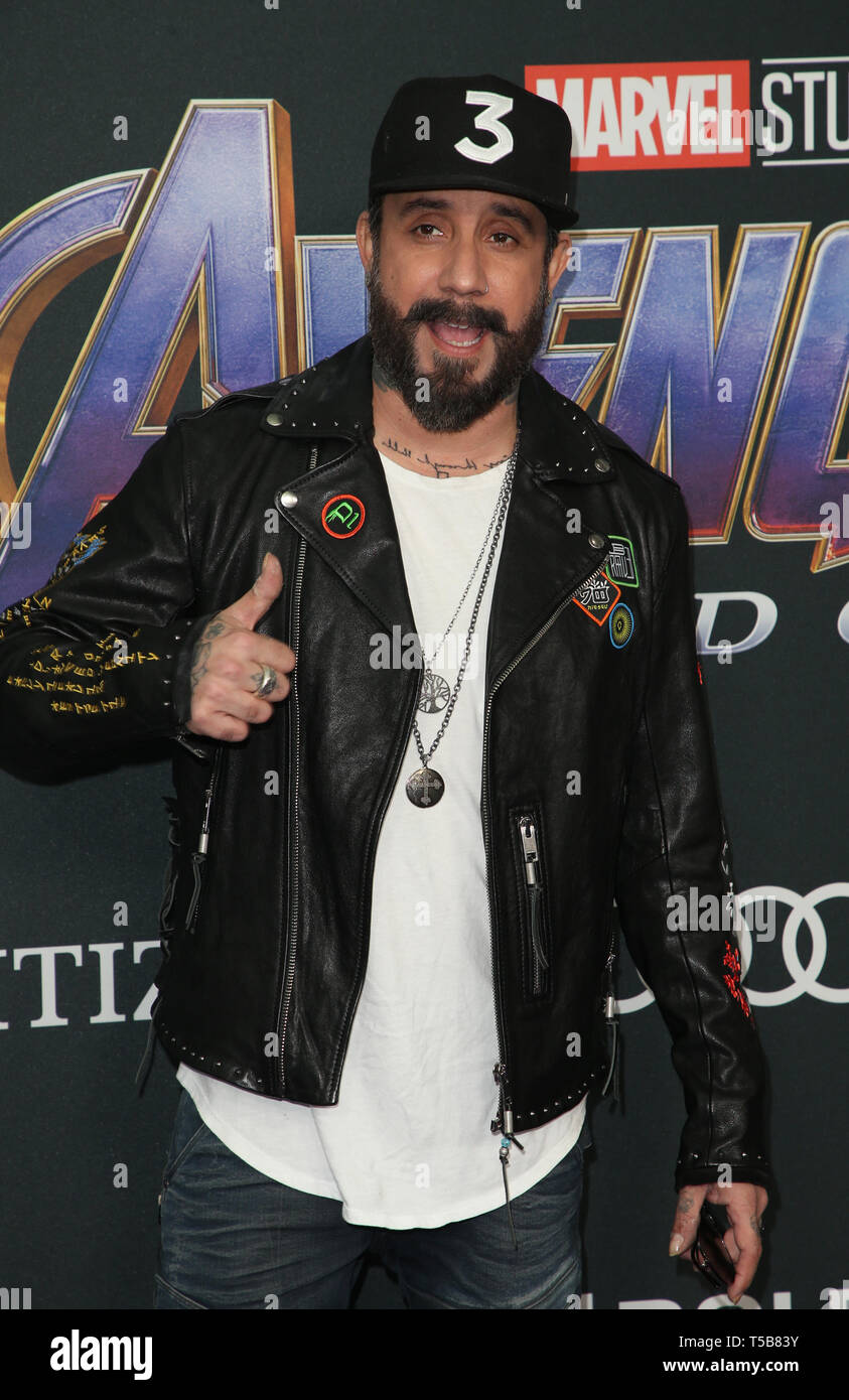 Los Angeles, Ca, USA. 22nd Apr, 2019. AJ McLean at the world premiere ...