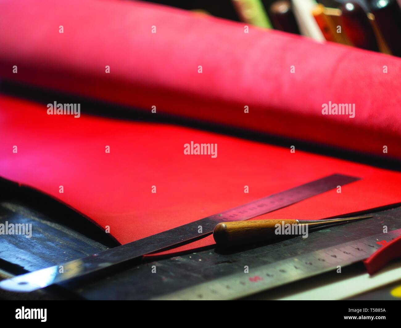 Leather making process hi-res stock photography and images - Alamy