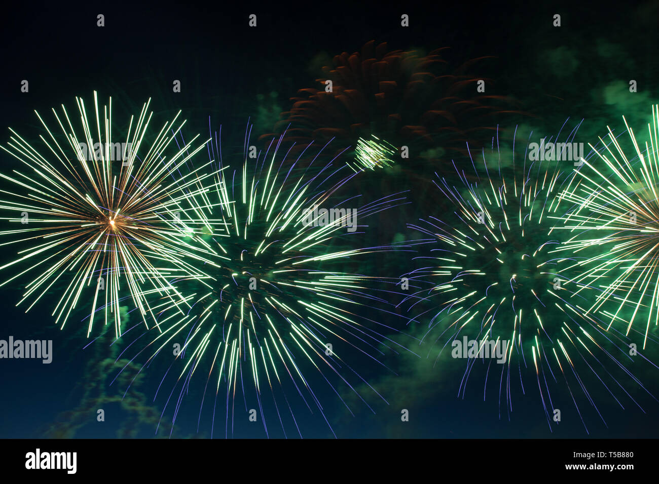 Beautiful firework on night sky hi-res stock photography and images - Alamy