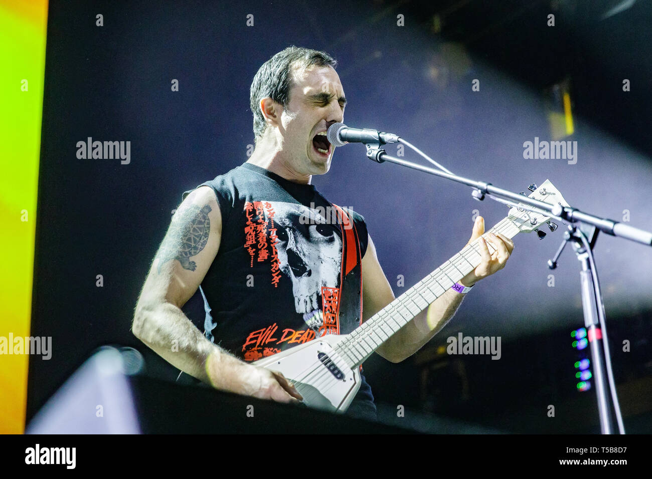 Netherlands, Tilburg - April 13, 2019. The American rock band Cave In ...