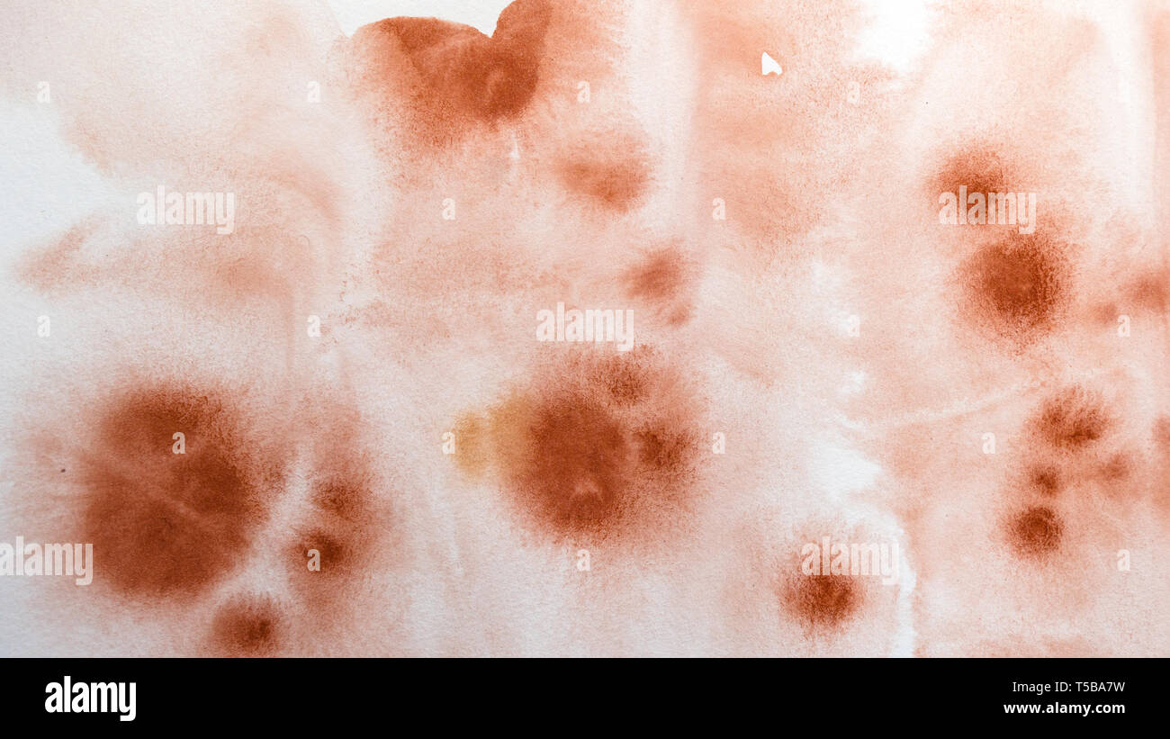Abstract red-rusty watercolor background. Splashes and strokes. High ...