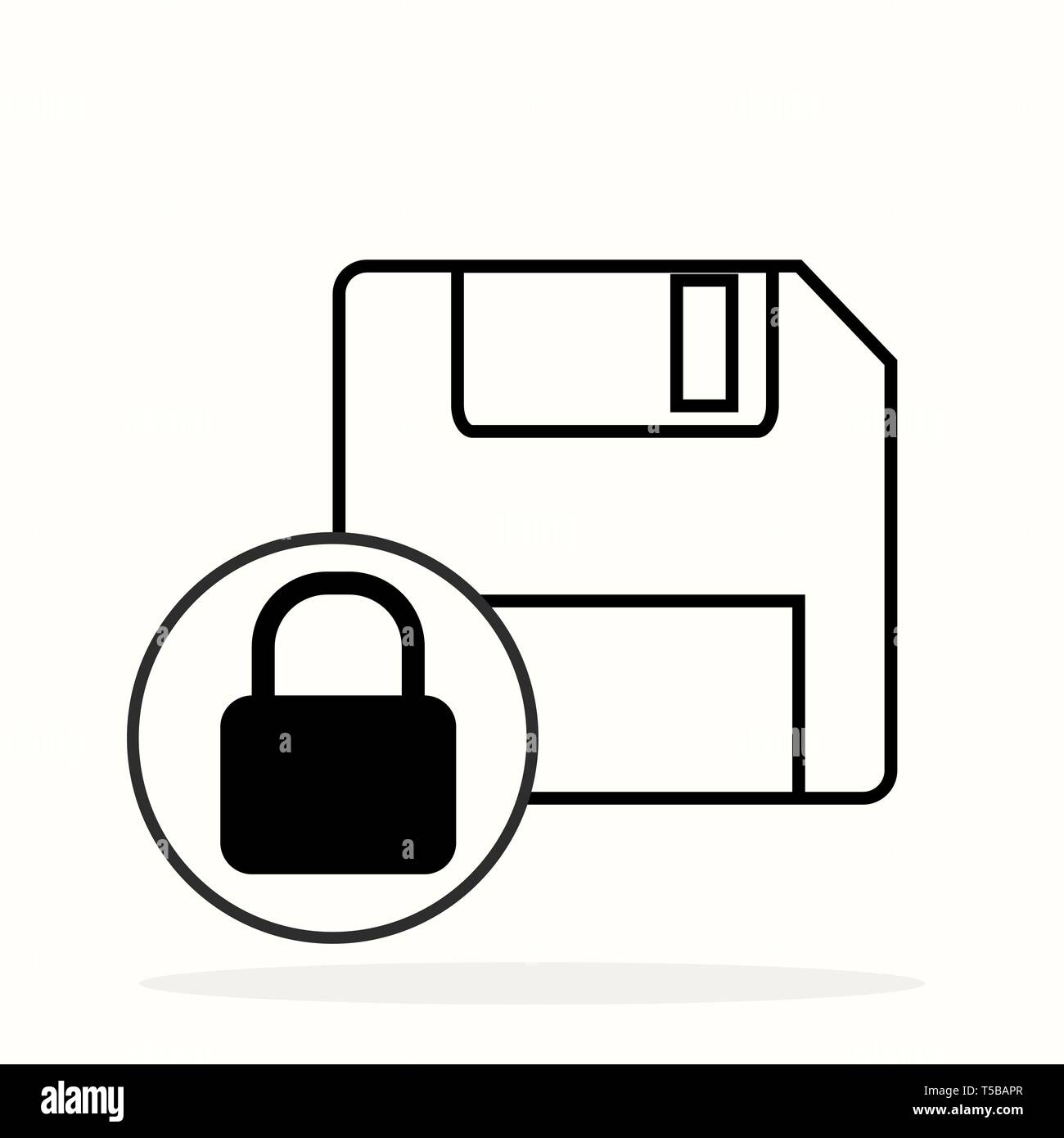 Lock Database symbol white backround Vector icon EPS 10 Stock Vector ...